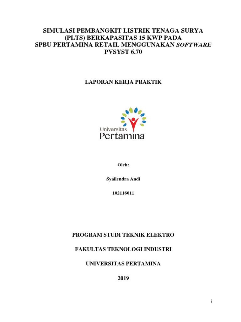 SIMULASI PLTS 15 KWP DI SPBU PERTAMINA | PDF