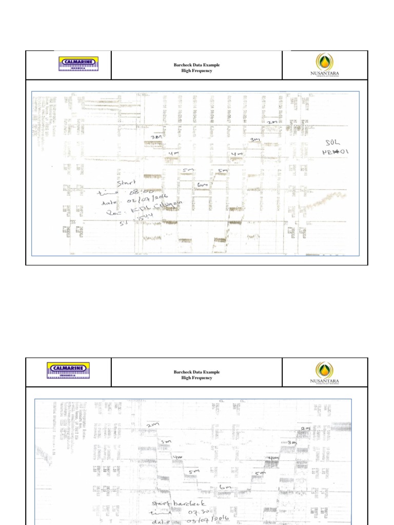 Barcheck Data & SBES Data Example | PDF