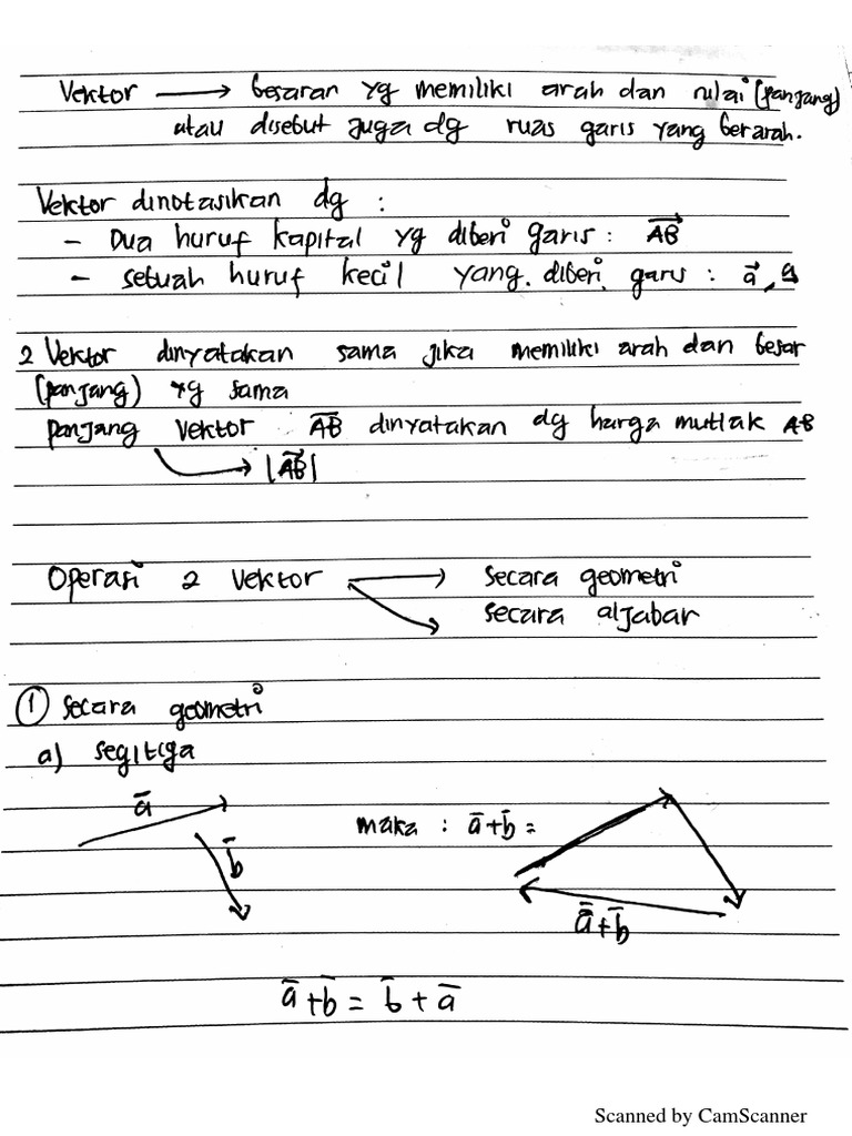 Ringkasan Materi Vektor MTK Minat | PDF