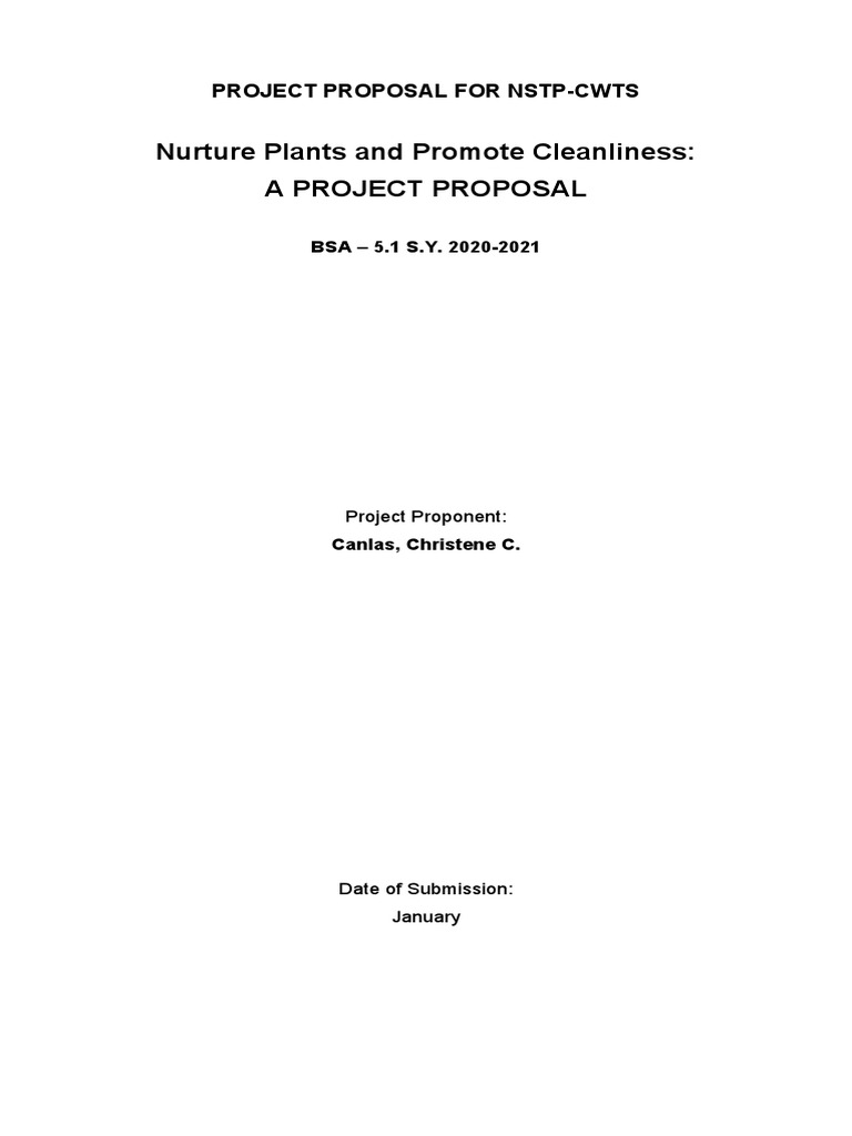 Project Proposal For NSTP | PDF | Nature
