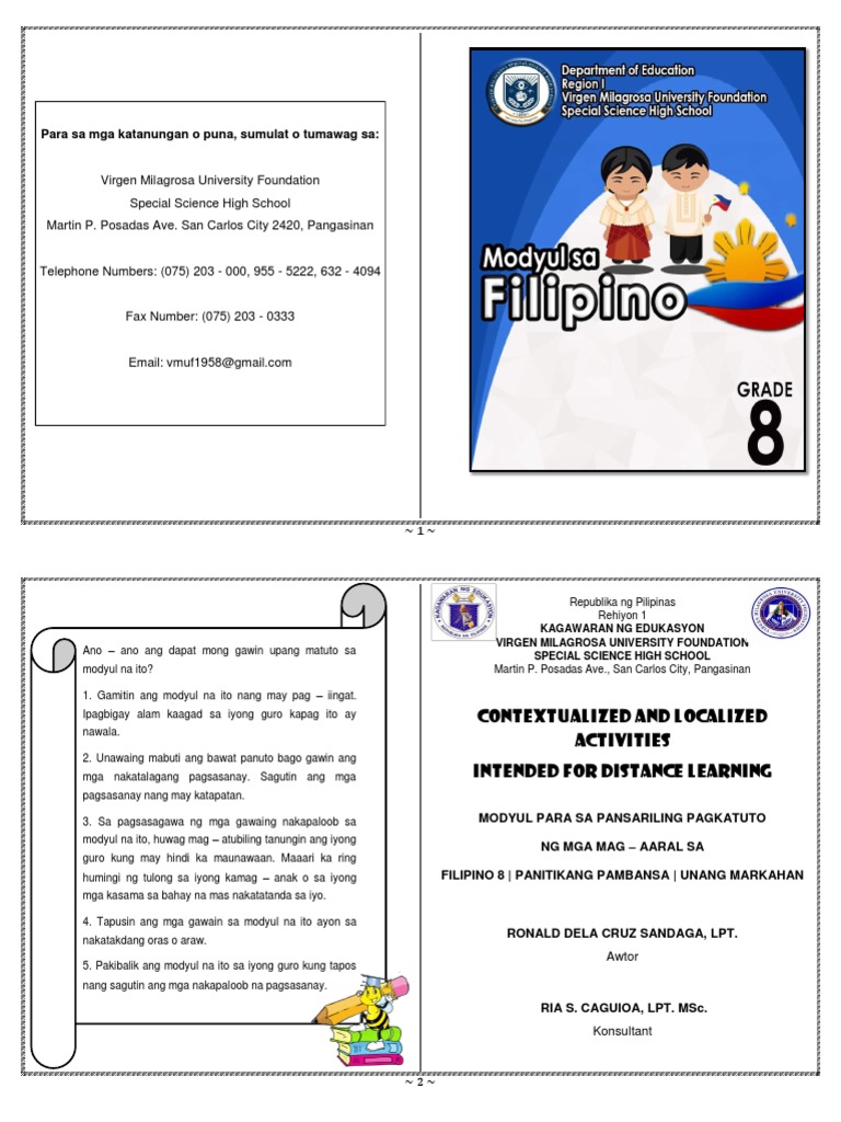 Fil 8 q1 Lesson 2.1 | PDF