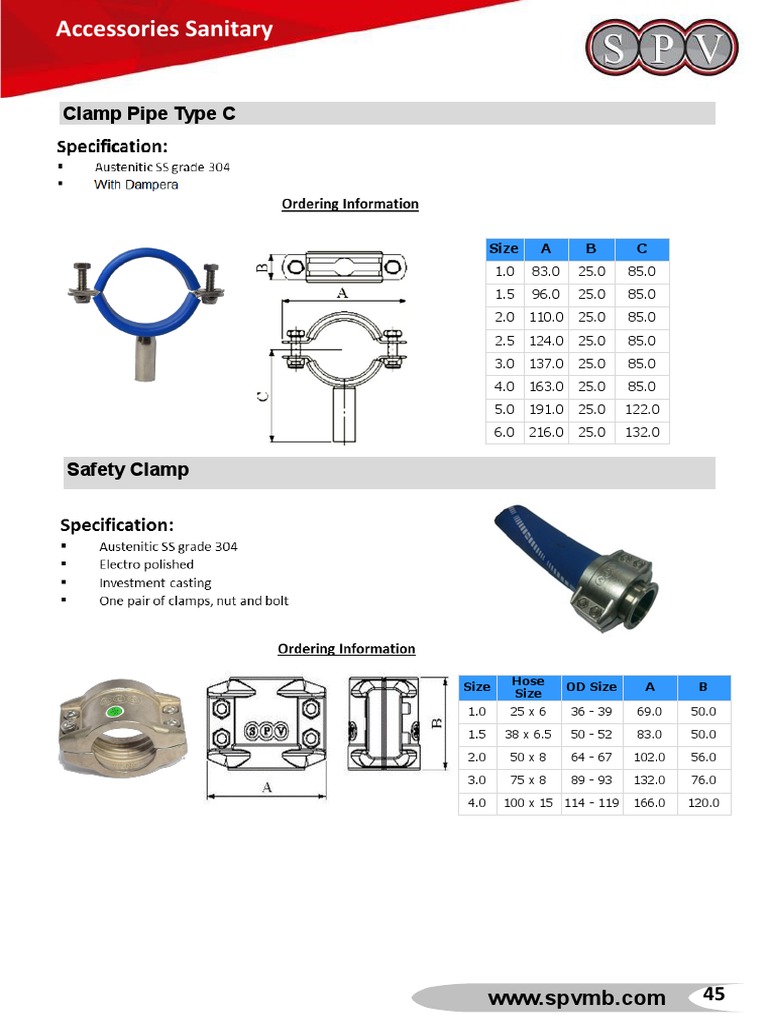 Catalogue Clamp Pipa SPV | PDF