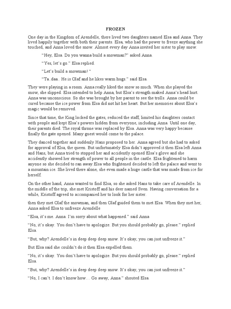 Anna and Elsa's Frozen Adventure | PDF
