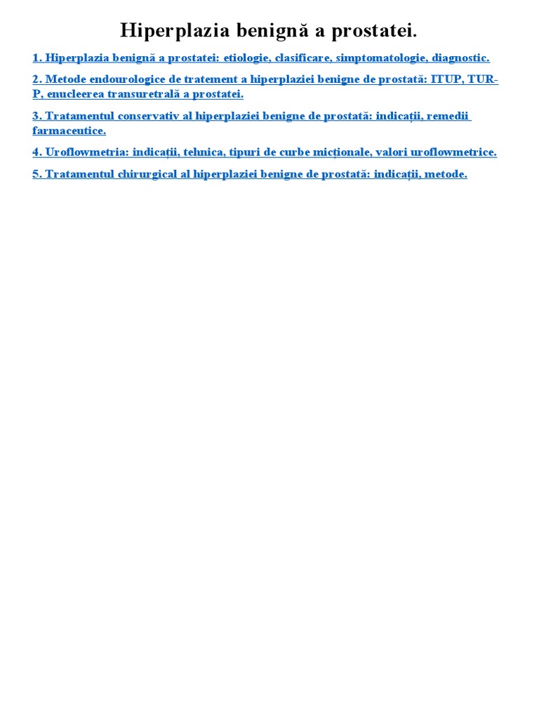 Hiperplazia Benigna A Prostatei | PDF