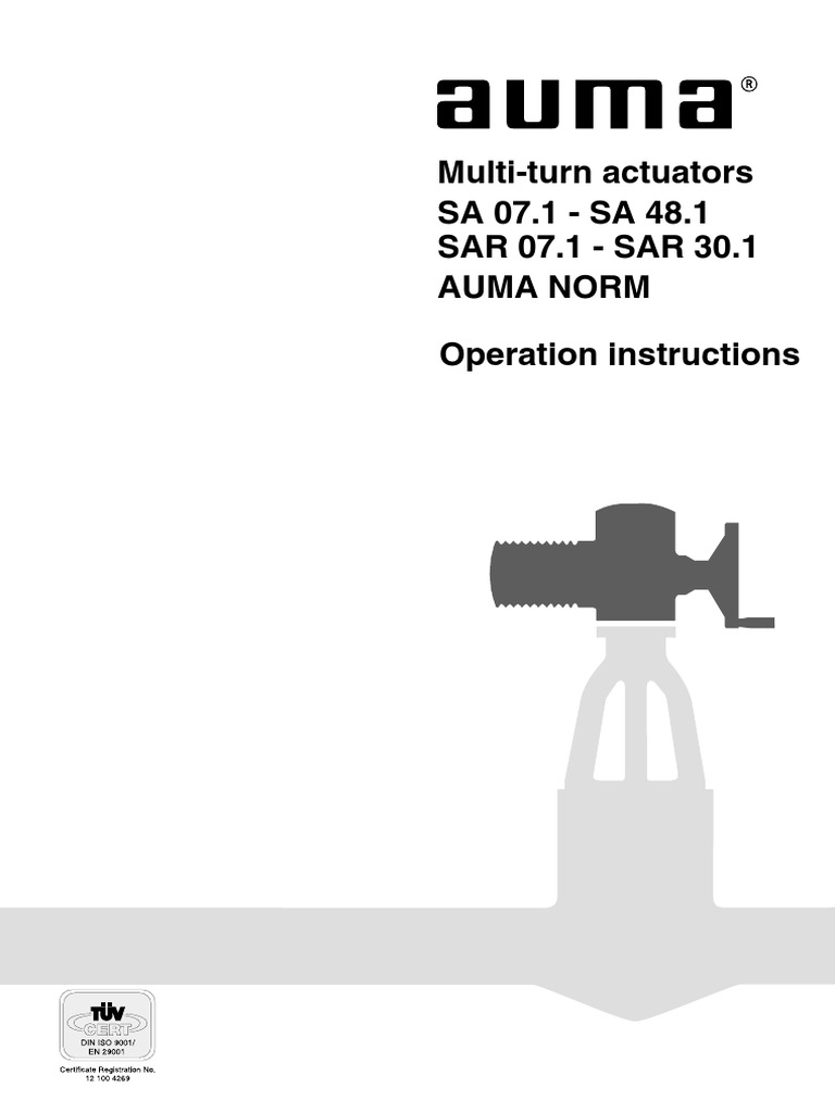 Auma Manual Sa 07 48 e | PDF | Electrical Connector | Switch