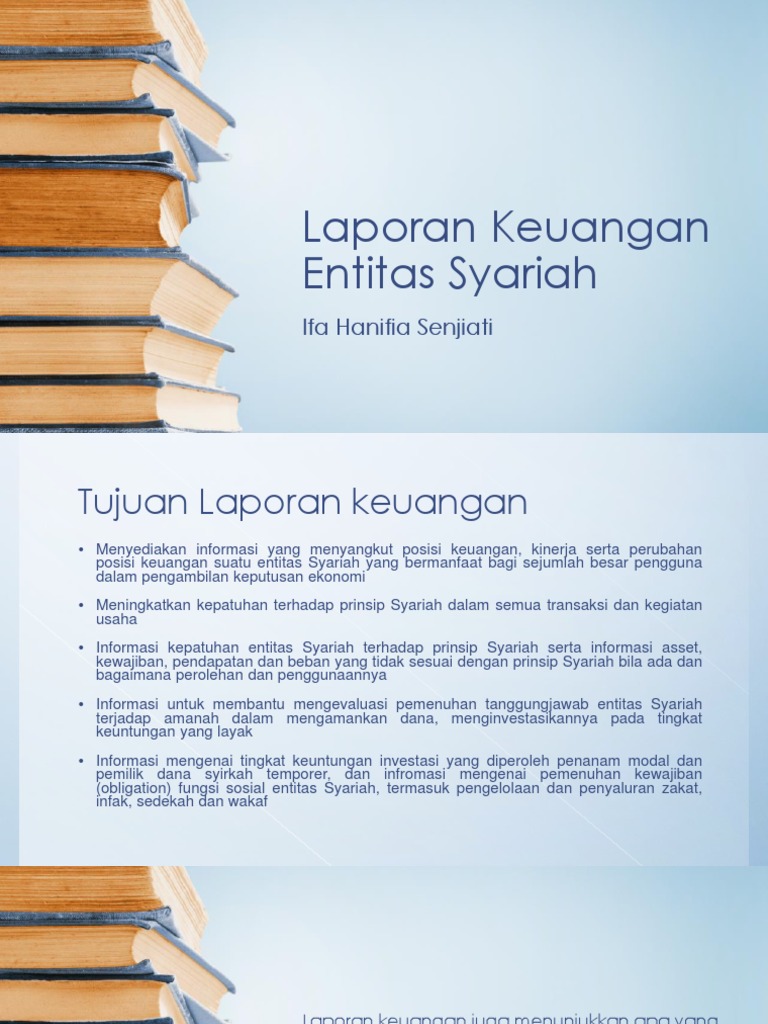 Bentuk Laporan Keuangan Entitas Syariah | PDF