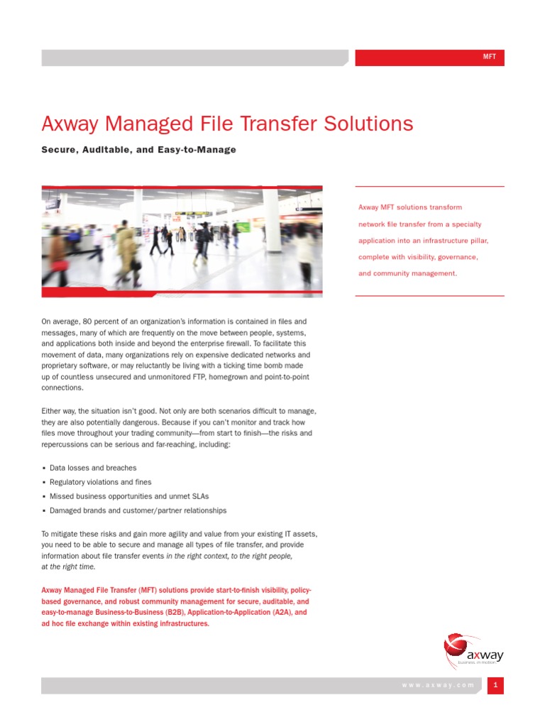 Axway Managed File Transfer Solutions: Secure, Auditable, and Easy-to-Manage | PDF | Computer ...