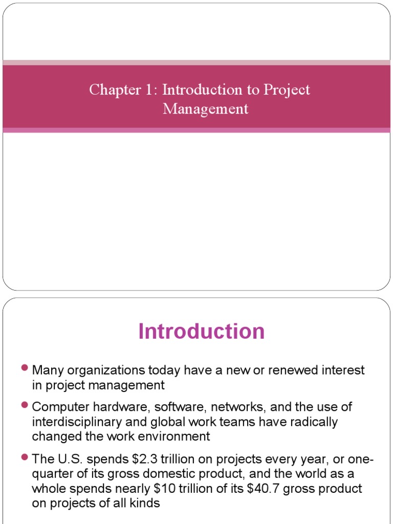 Chapter 1: Introduction To Project Management | PDF | Project ...