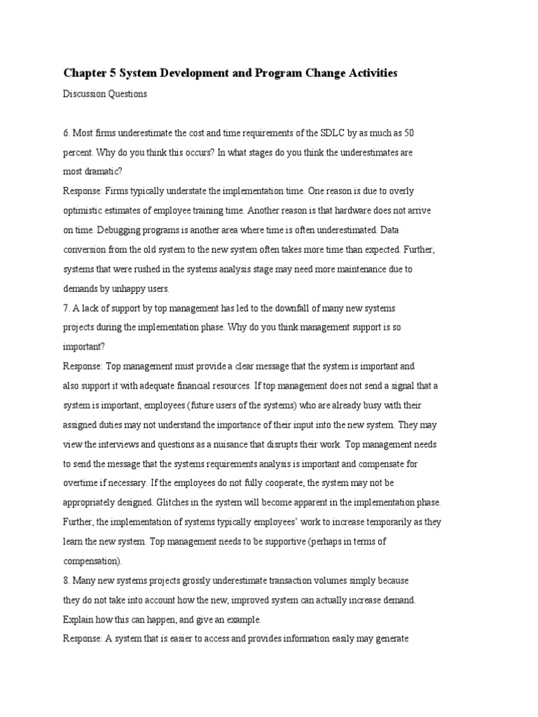 Chapter 5 System Development and Program Change Activities PT 7 | PDF | Top Down And Bottom Up ...
