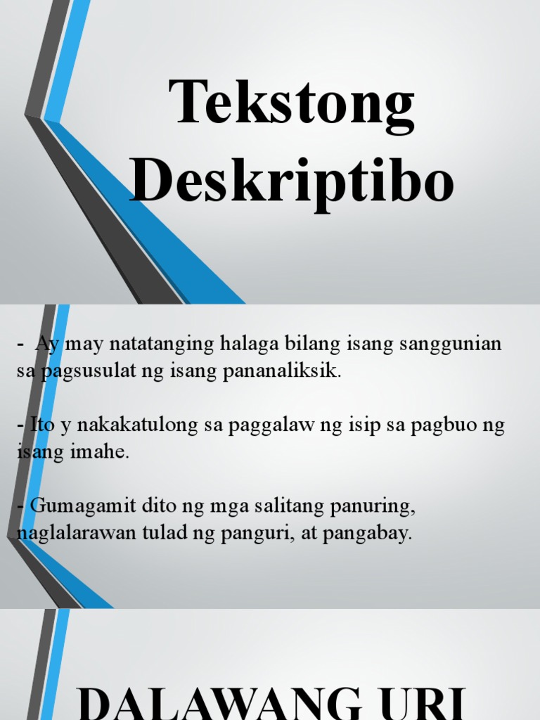Tekstong Deskriptibo | PDF