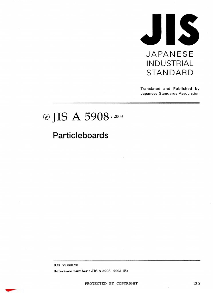 Jis A5908 2003 | PDF