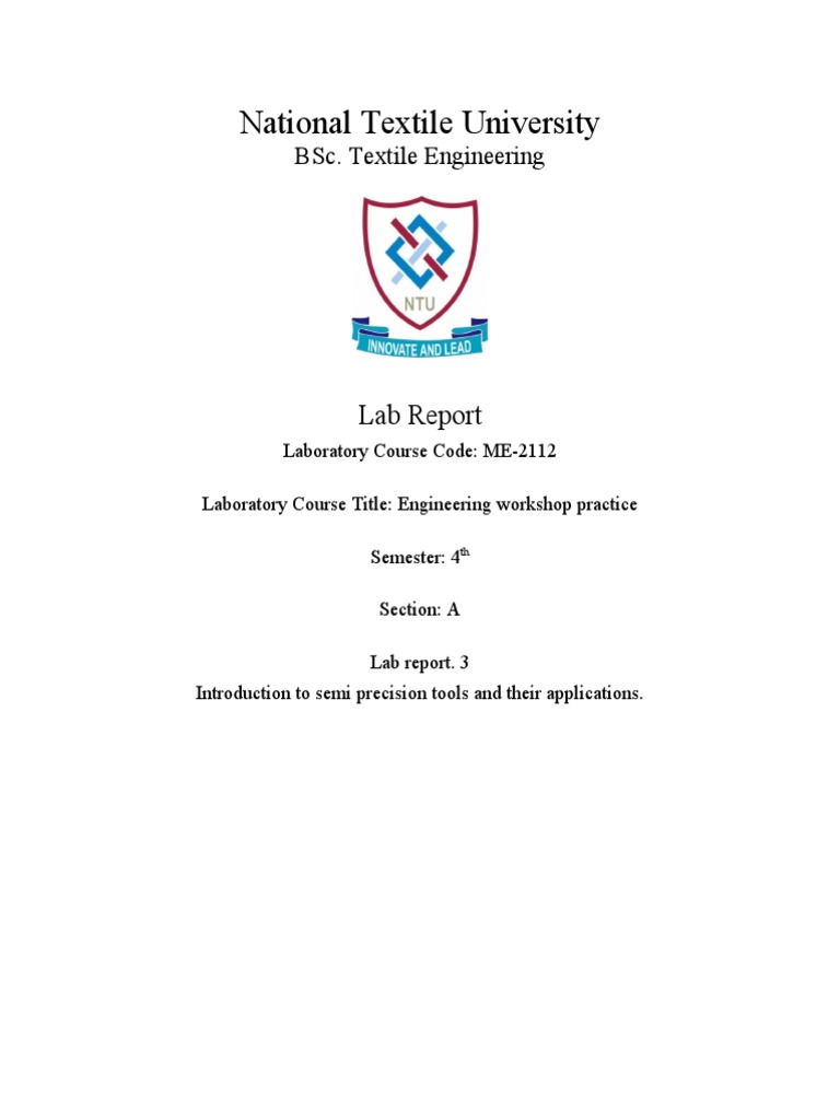 Lab Report ME3 | PDF | Machining | Tools
