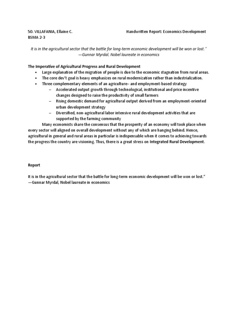 Report and Handwritten-ECON | PDF | Politics | Social Science