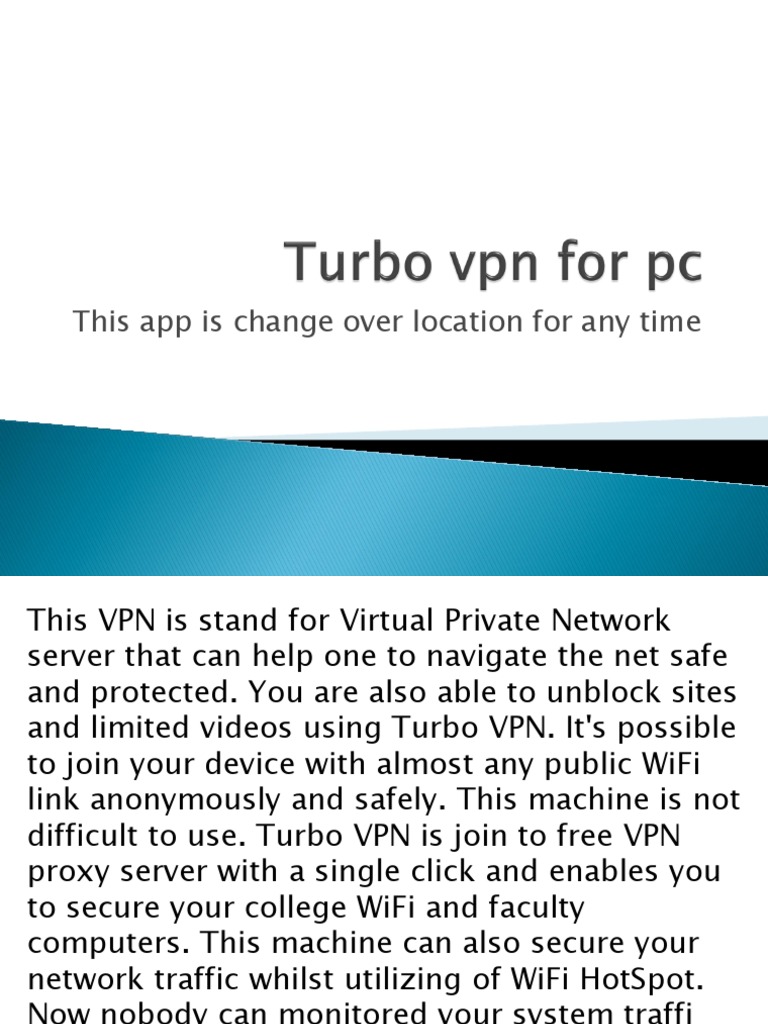 How to Install Turbo VPN - Unlimited Free VPN on PC Using Android ...