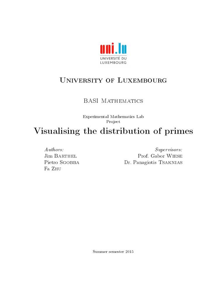 Prime Distribution | PDF | Prime Number | Number Theory