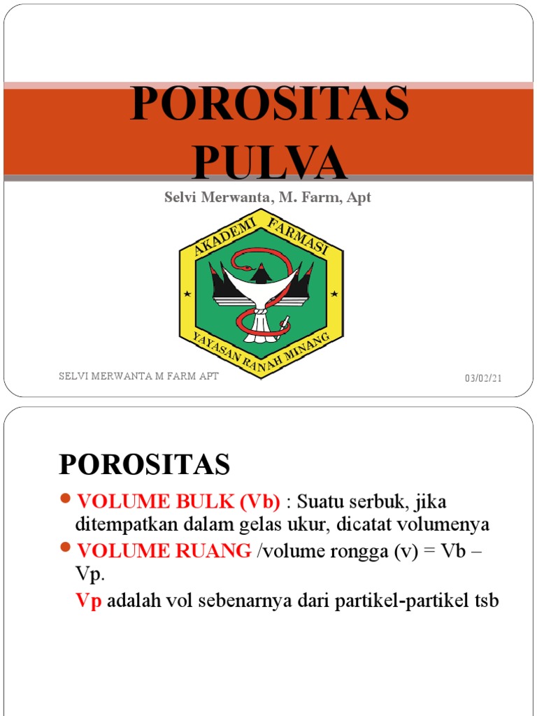 Porositas Pulva | PDF