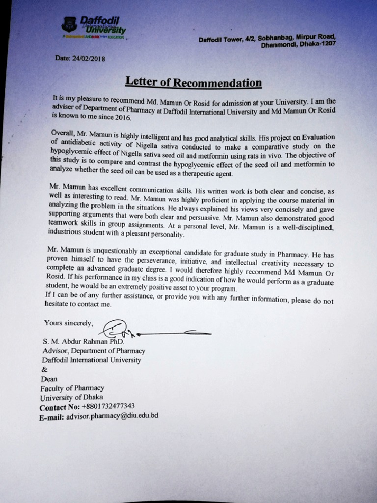 Refference Letter 2 | PDF