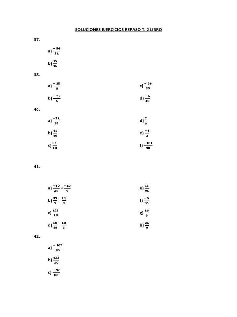 Soluciones Ejercicios Matemáticos | PDF