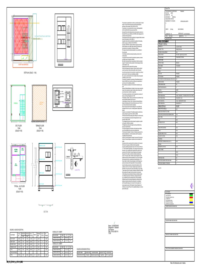 A Proposed Residential Plot Layout Plan Showing a Three Story Building ...