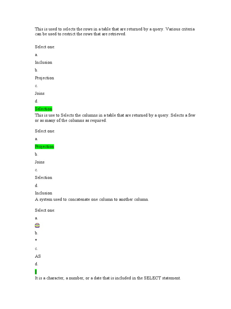 Database Management System Midterm Exam | PDF | Information Technology ...