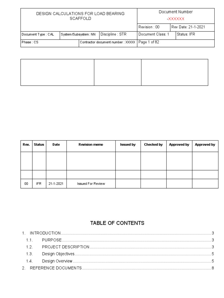 Design Calculations For Load Bearing Scaffold | PDF | Scaffolding ...