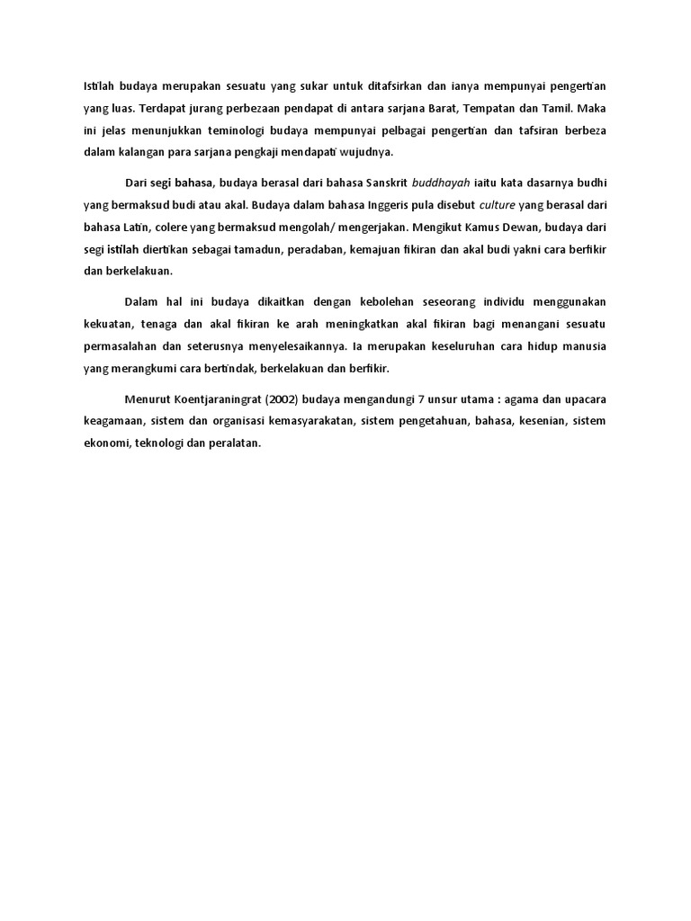 MT1 - Definisi Budaya | PDF | Ilmu Sosial