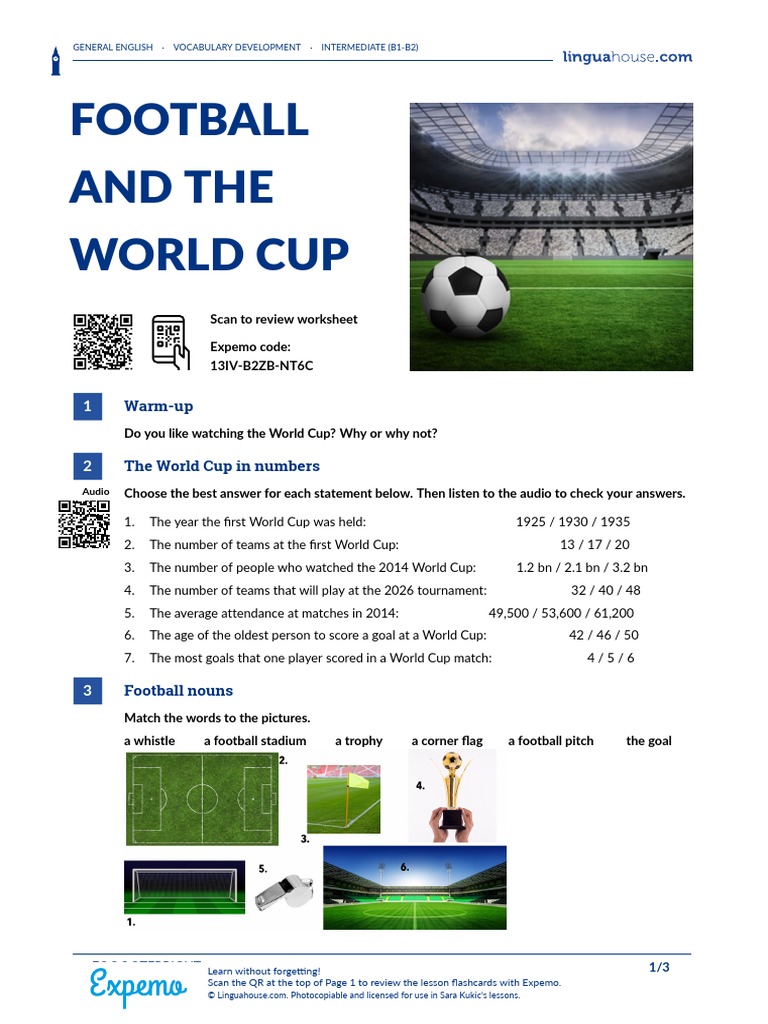 Football and The World Cup: Warm-Up | PDF | Fifa World Cup ...