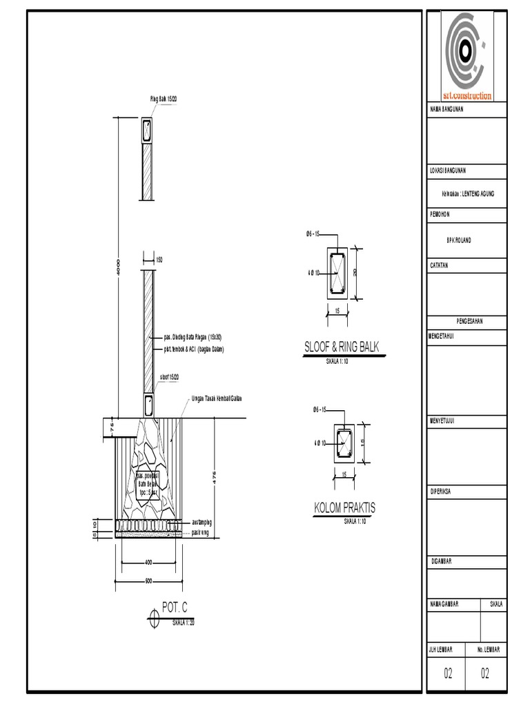 2 Detail L Pagar Pondasi-Model | PDF