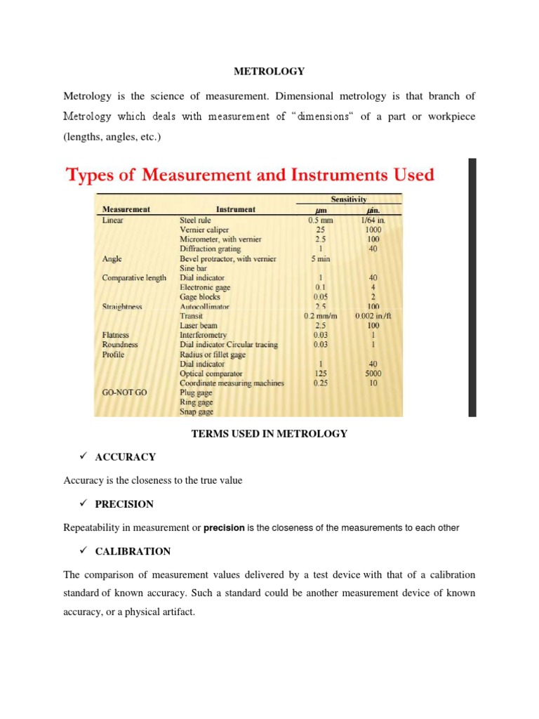 Presentation On Instrumentation and Metrology | PDF | Metrology | Accuracy And Precision