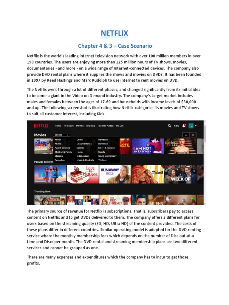 Netflix: Chapter 4 & 3 - Case Scenario | PDF | Netflix | Dvd