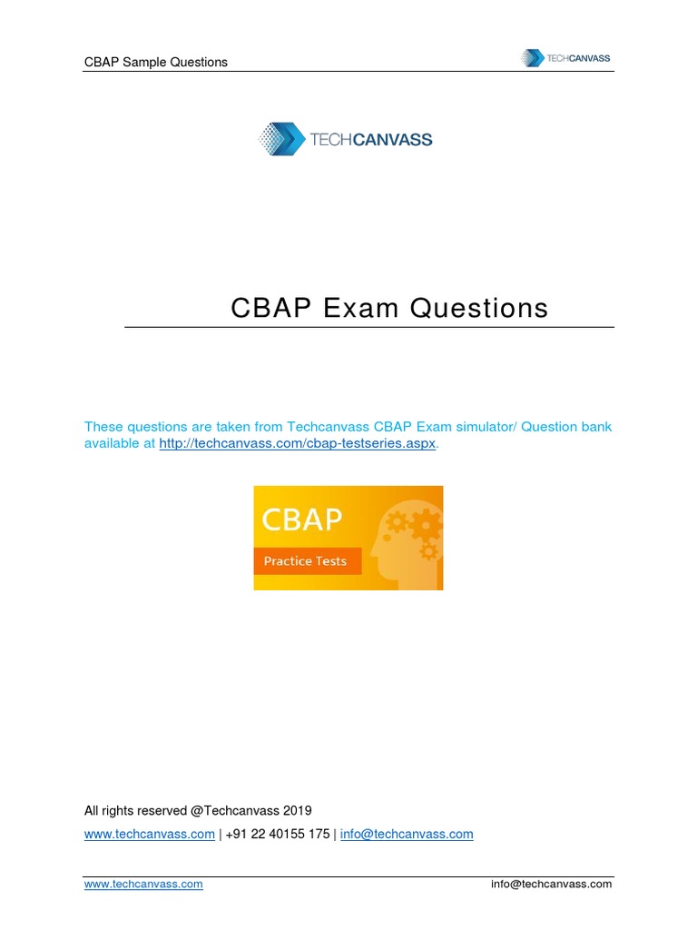 Free CBAP Exam Questions | PDF | Business