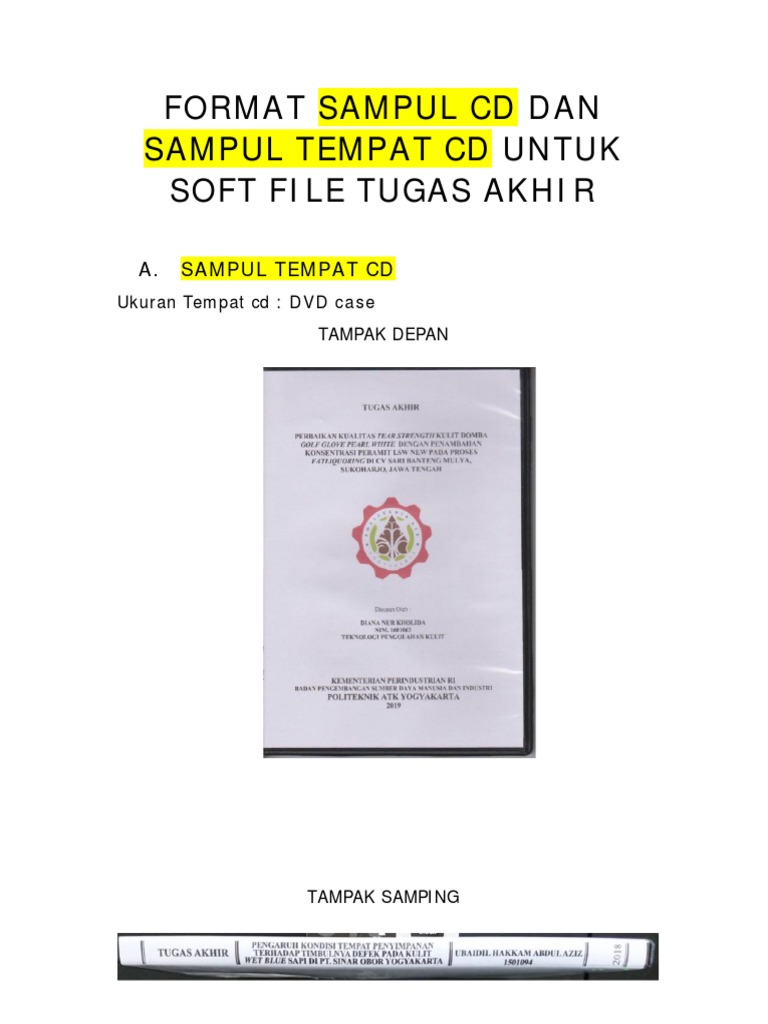 6.format Sampul CD Dan Sampul Tempat CD | PDF