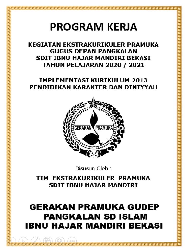 Program Kerja Pramuka Penggalang - SDIT Ibnu Hajar Mandiri | PDF
