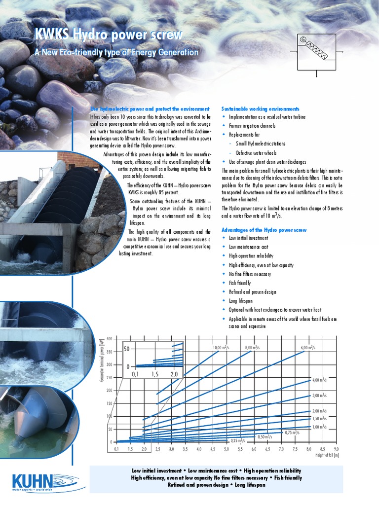 En - Kwks Hydro Power Screw Kwks | PDF | Hydroelectricity | Water