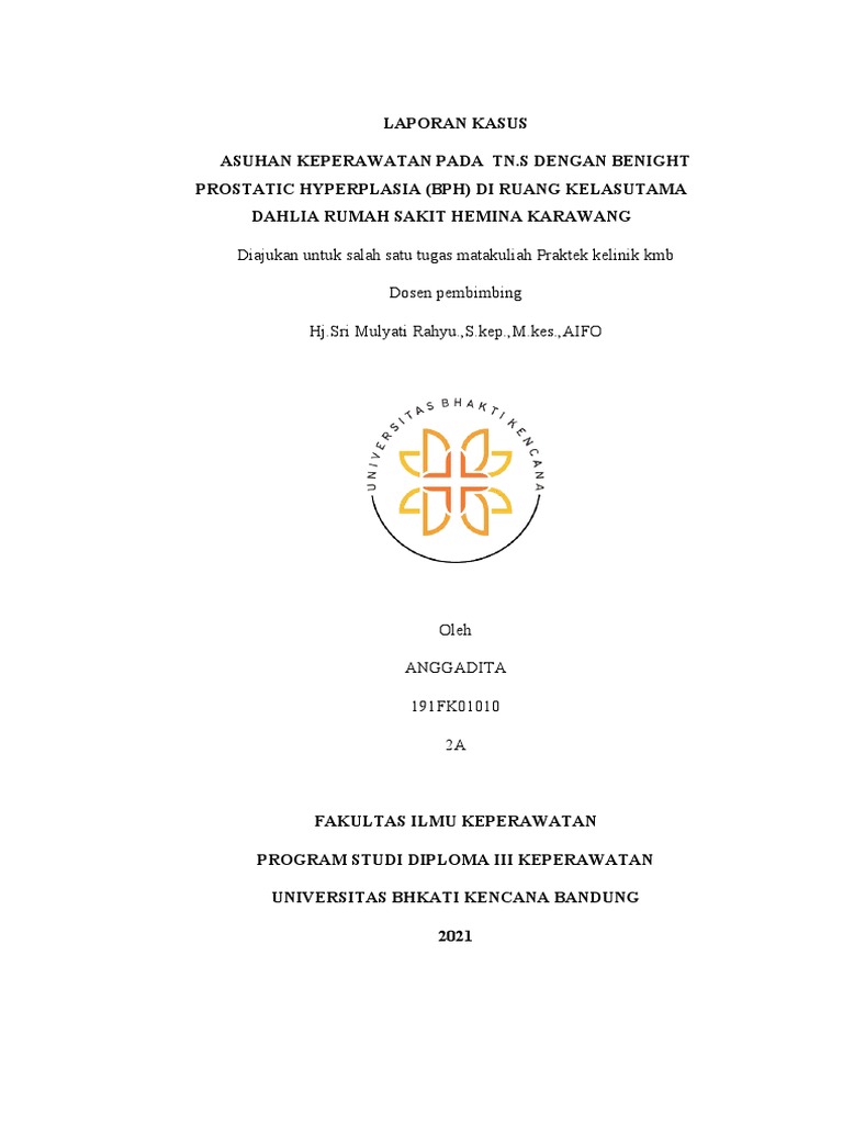 LK BPH | PDF | Kesehatan Holistik | Gaya Hidup