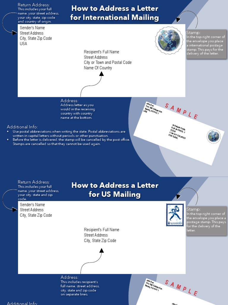 How To Mail US and International | PDF | Mail | Postage Stamp