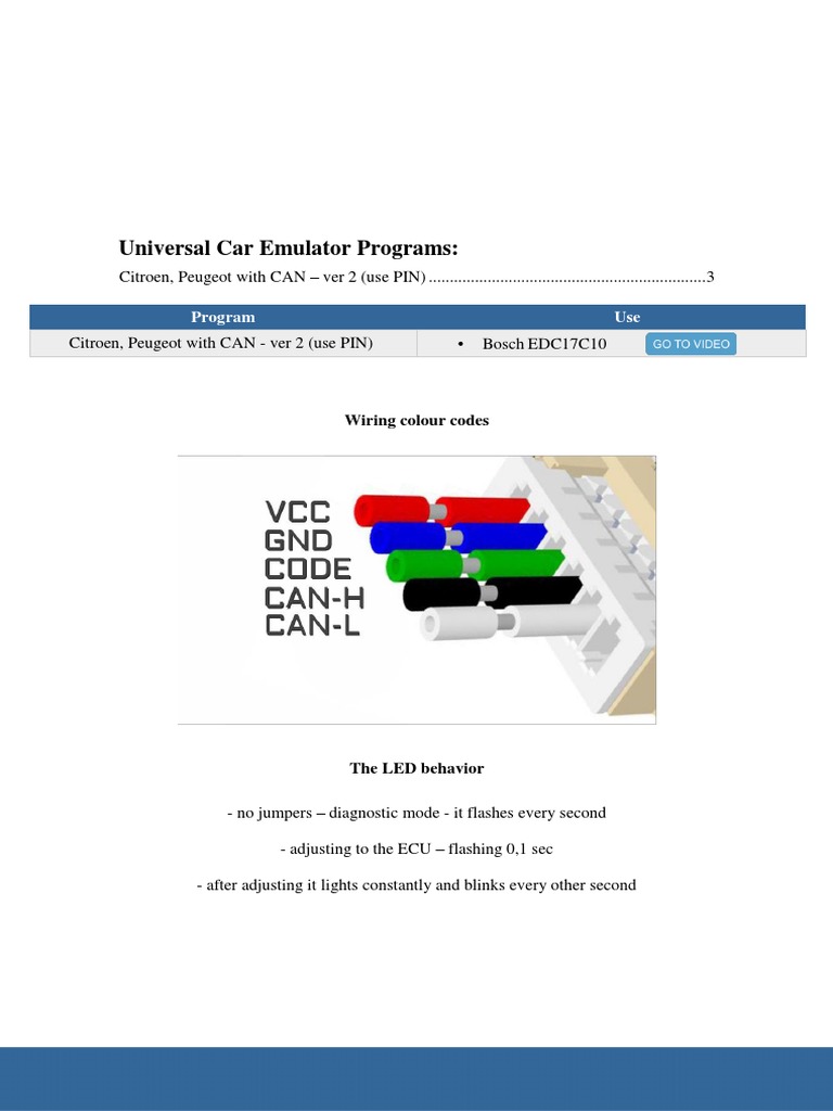 Universal Car Emulator Programs:: Program Use | PDF | Computer ...
