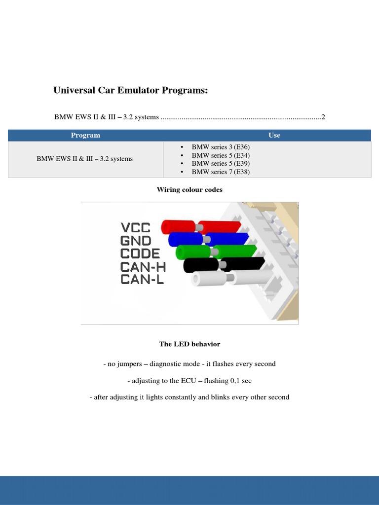 E36 EWS II Wiring and Emulator Guide | PDF | Motor Vehicle ...