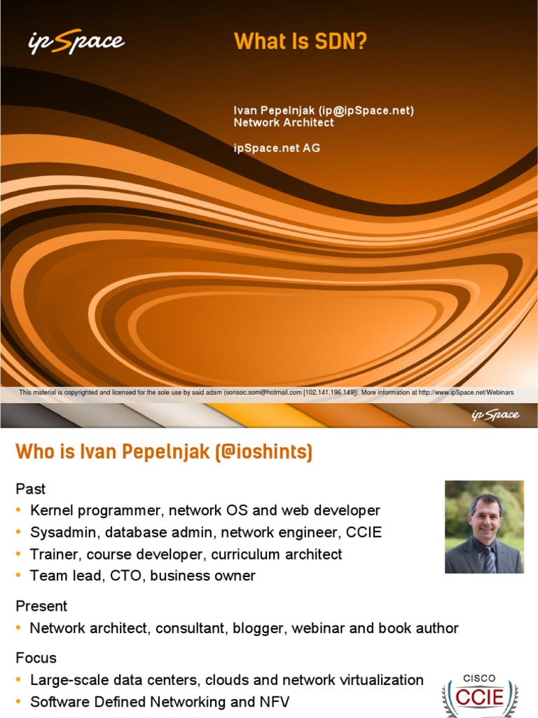 SDN 101 at DC-SIGS | PDF | Computer Mediated Communication | Computer Network