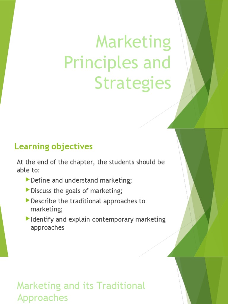 Marketing Principles and Strategies | PDF | Sales | Marketing