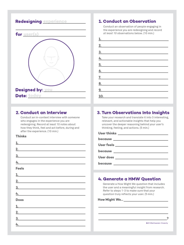 Design Innovation Worksheet | PDF | Prototype | Human Nature