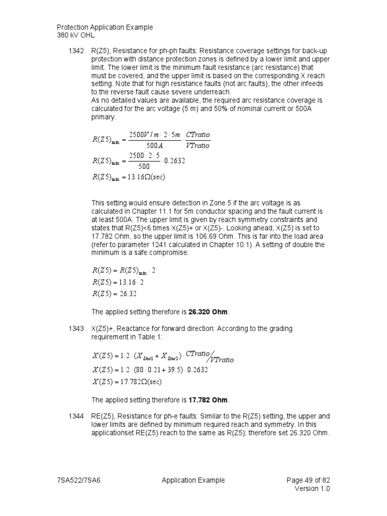 440 - Example OHL Setting - 1-50 | PDF | Electrical Resistance And ...