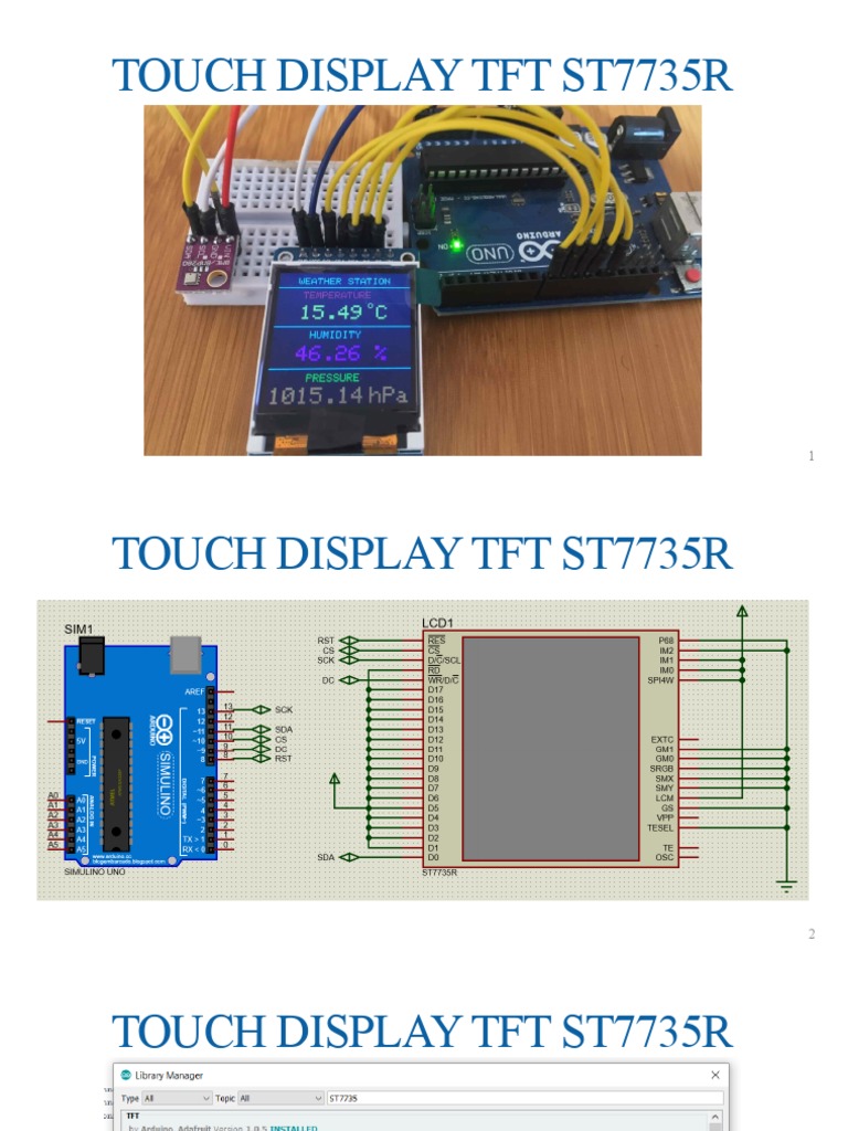 Touch Display TFT St7735R | PDF