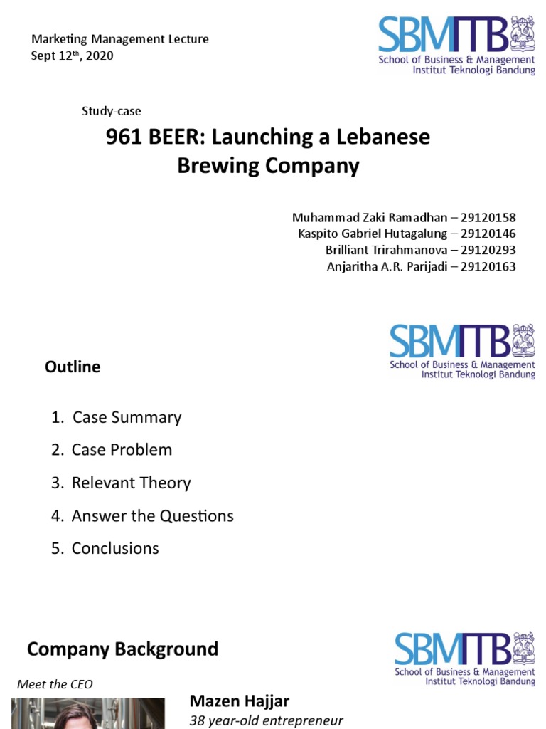 961 Beer Case Study Case | PDF | Beer | Brewery