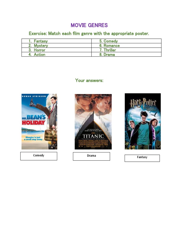 Movie Genres-Matching | PDF