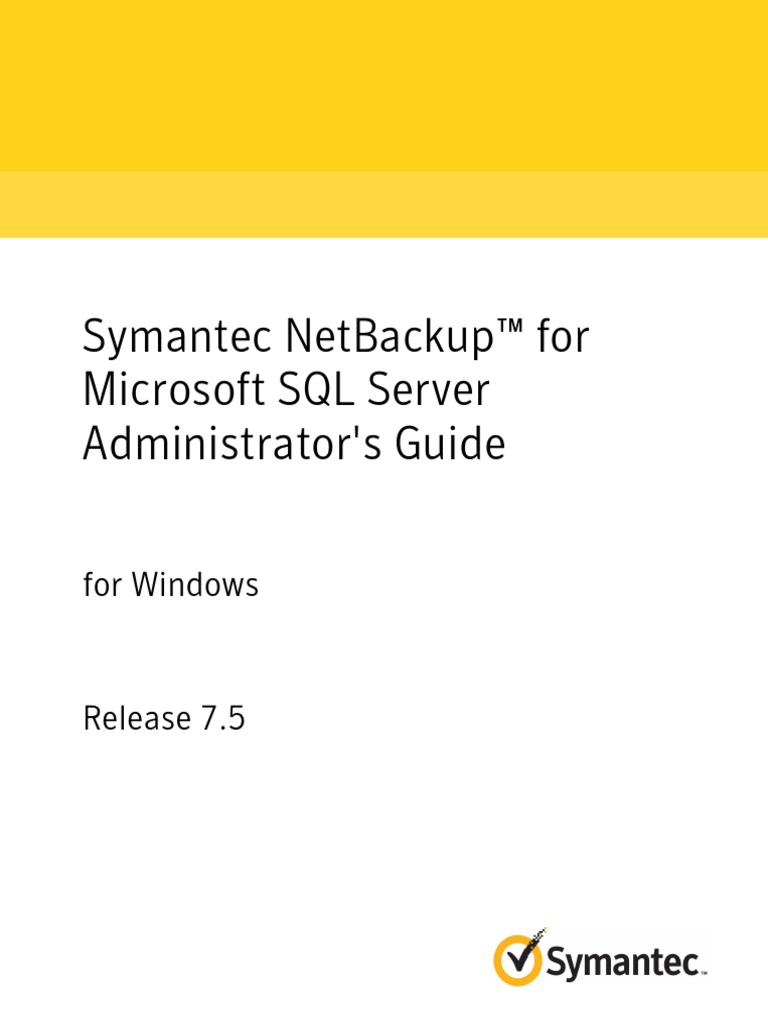 NetBackup AdminGuide MSSQL Win | PDF | Microsoft Sql Server | Backup