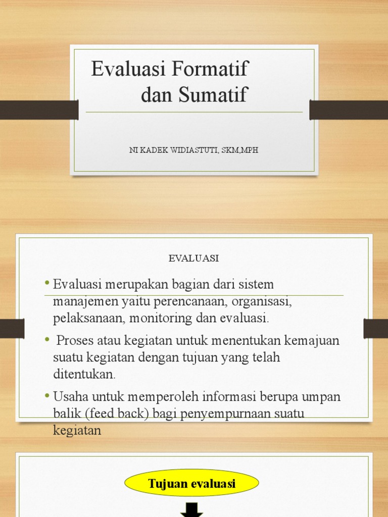 Evaluasi Formatif Dan Sumatif | PDF