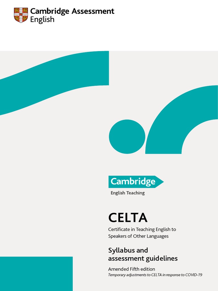Celta: Syllabus and Assessment Guidelines | PDF | Educational ...