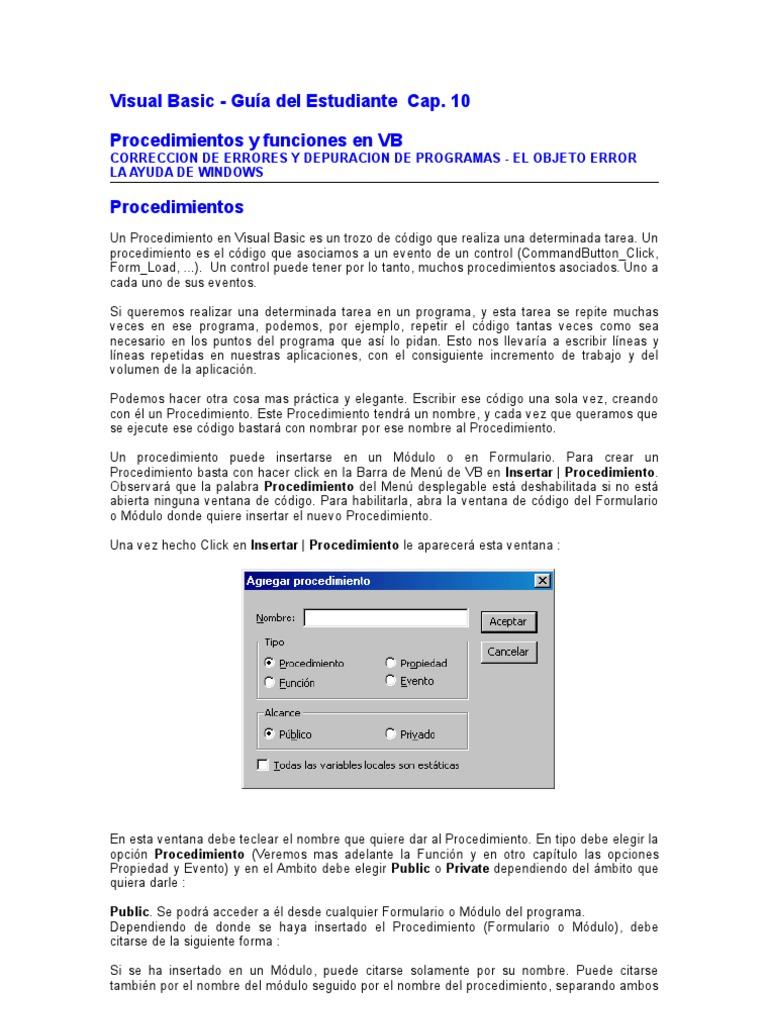 Capitulo 10 Visual Basic | PDF | Básico | Archivo de computadora