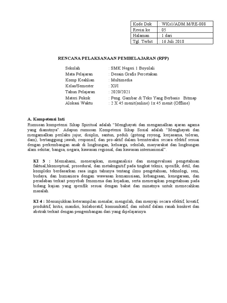 KD 3.7 Penggabungan Gambar Dan Teks Berbasis Bitmap | PDF